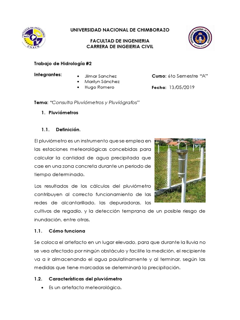 Medicion de Precipitacion | PDF | Precipitación | Ciencias atmosféricas