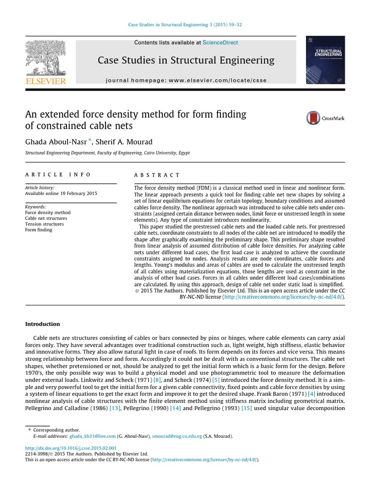 An Extended Force Density Method | PDF | Nonlinear System | Force