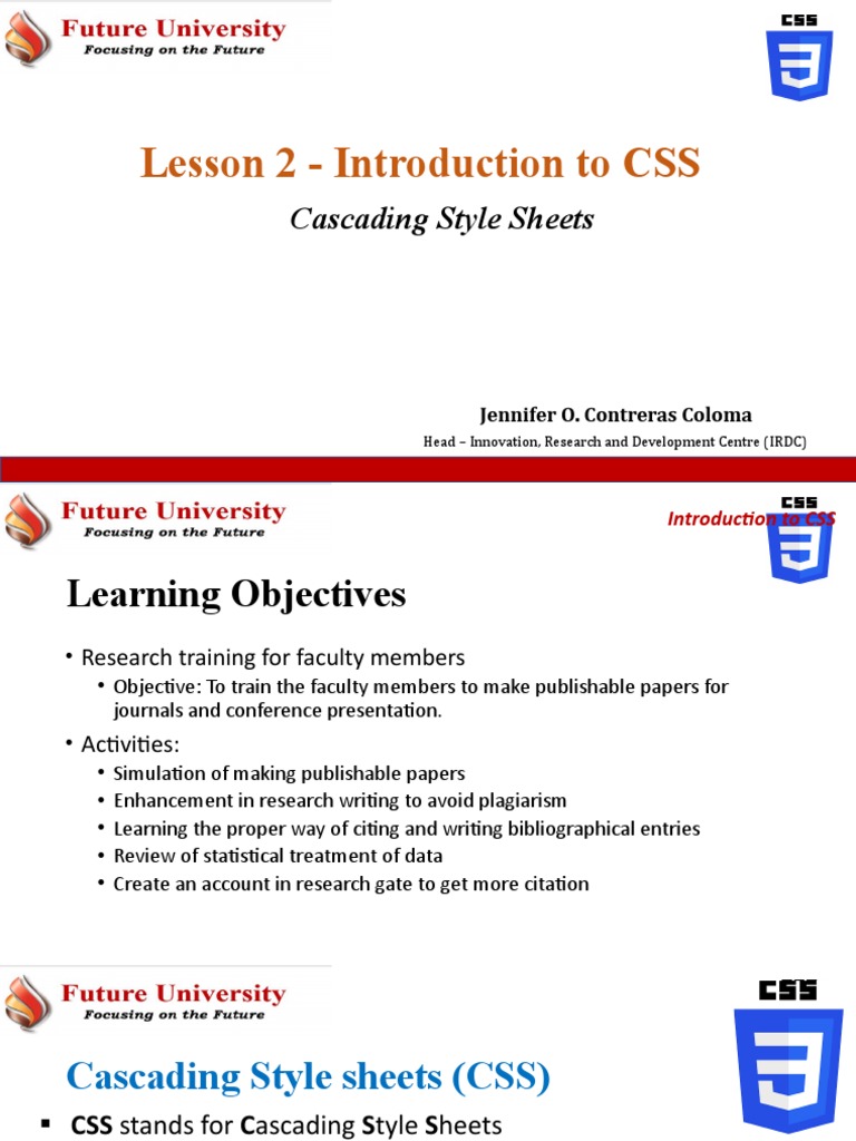 Introduction To CSS | PDF | Cascading Style Sheets | Web Development