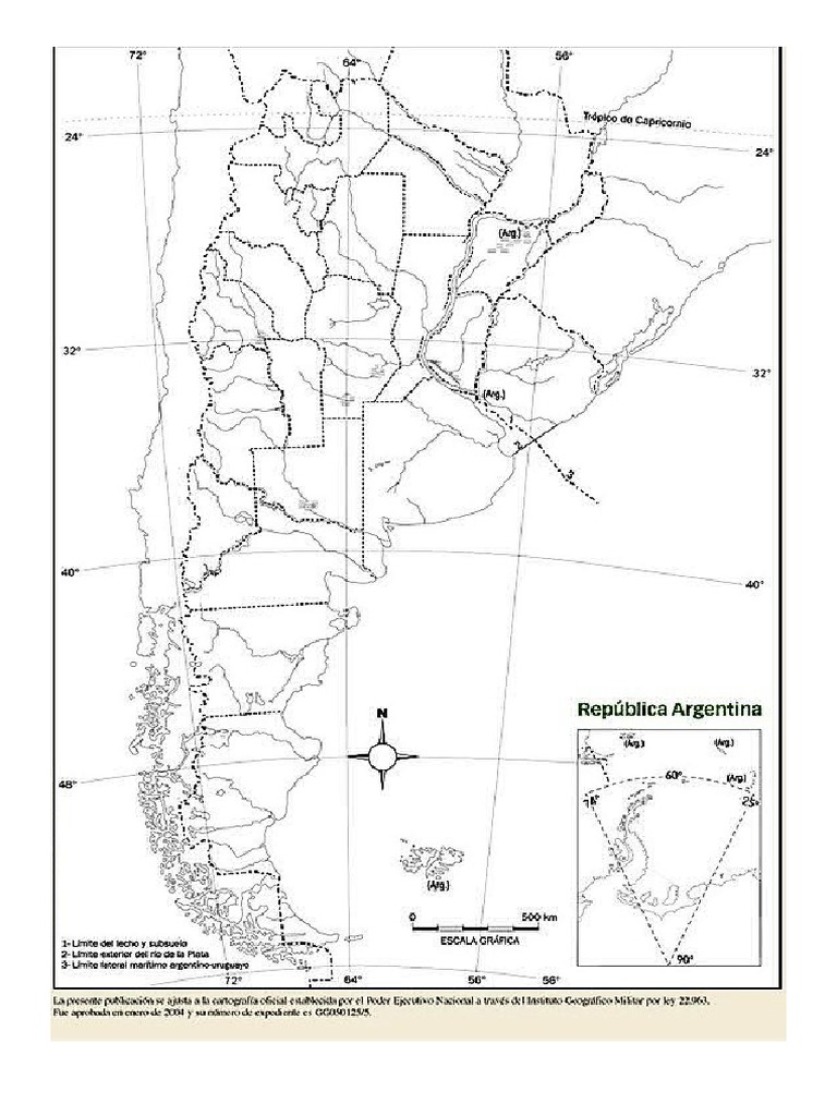 Mapa Politico de Argentina para Imprimir | PDF