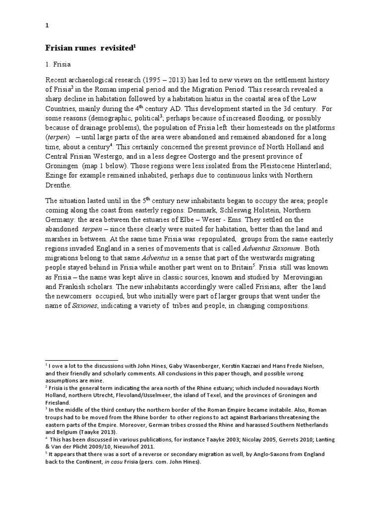 Frisian Runes Revisited With An Update o | PDF | Runes | Languages