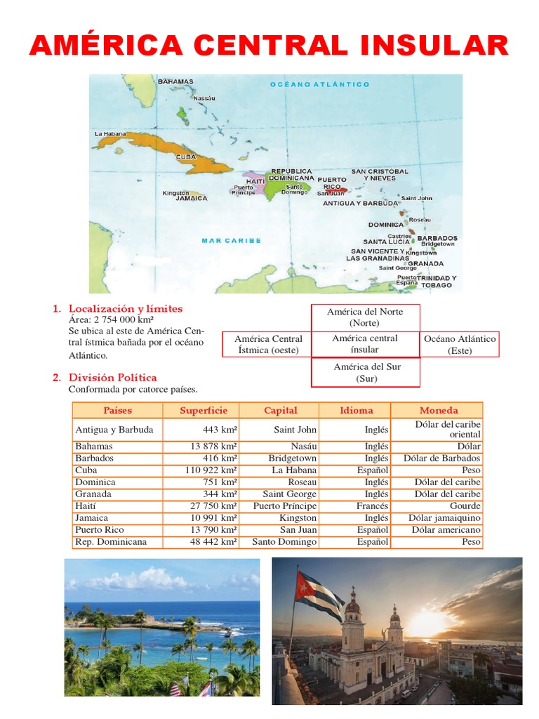 América Central Insular PDF | PDF | Antillas | Américas