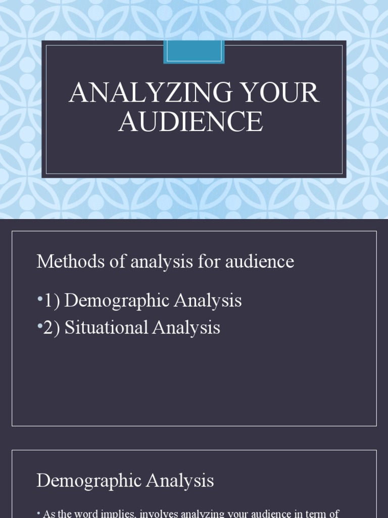 Analyzing Your Audience | PDF