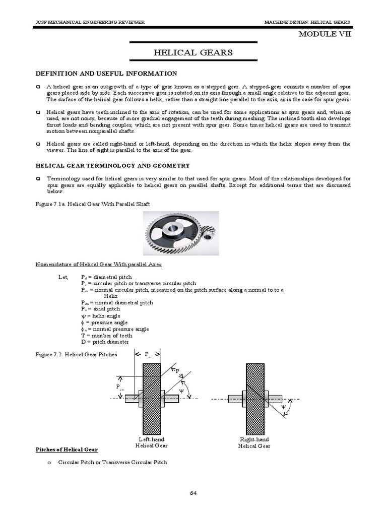 Helical Gears: Definition and Useful Information | Download Free PDF ...