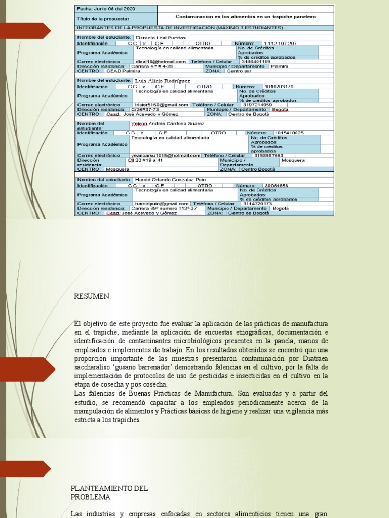 Presentación Trapiche Panelero | PDF | Análisis de Riesgo y Puntos ...