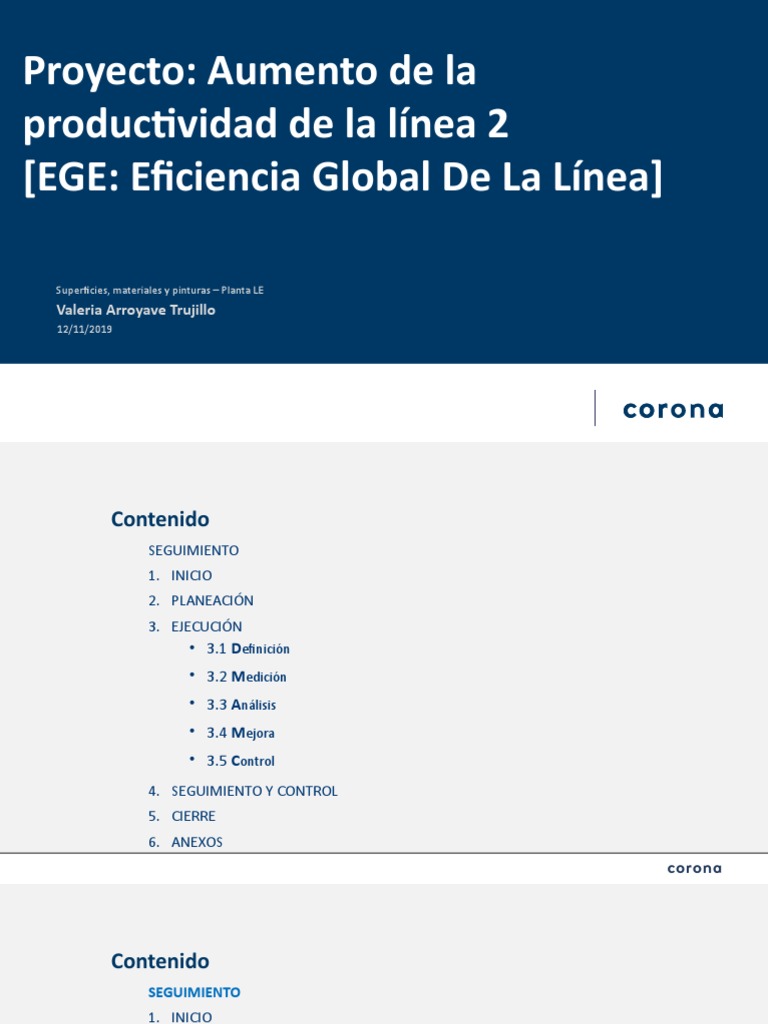Presentación - Proyecto EGE Línea 2 | PDF | Presupuesto | Planificación