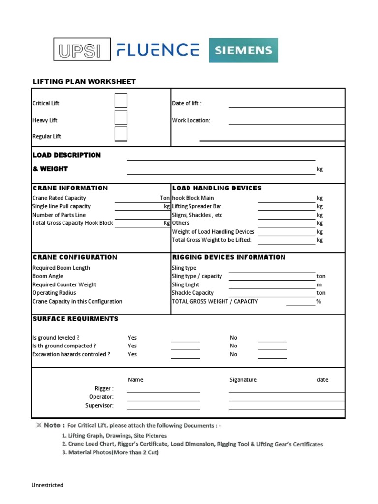 Lift Worksheet PDF | PDF