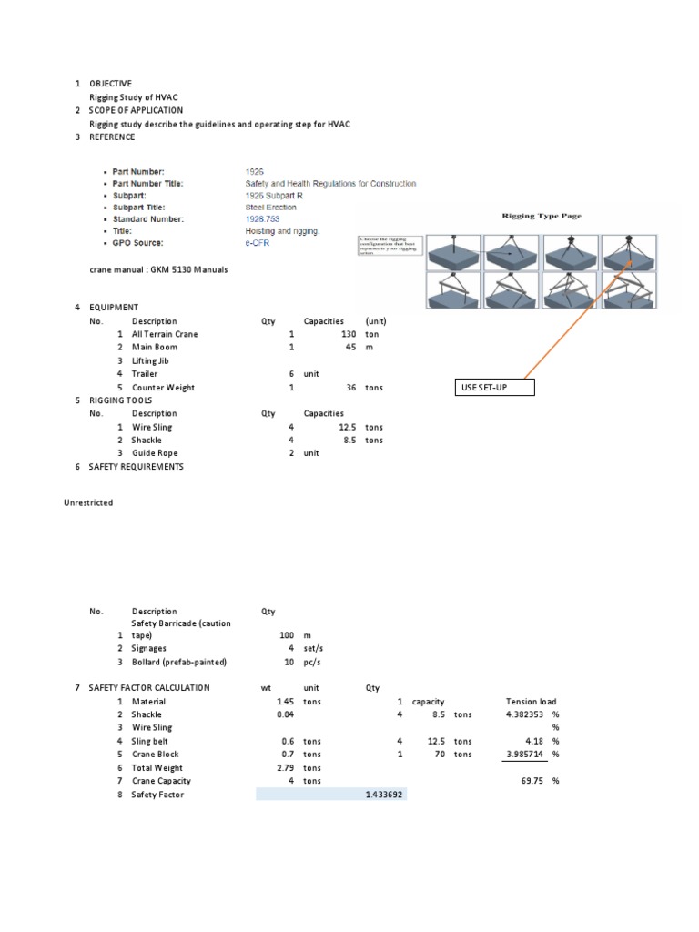 HVAC Rigging Study Guidelines | PDF