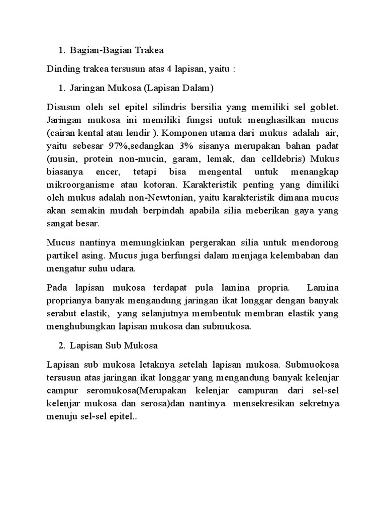 Lapisan Trakea | PDF | Sains & Matematika