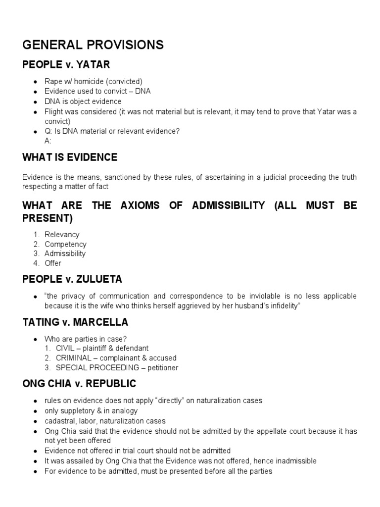 Evidence Reviewer | PDF | Hearsay | Judicial Notice