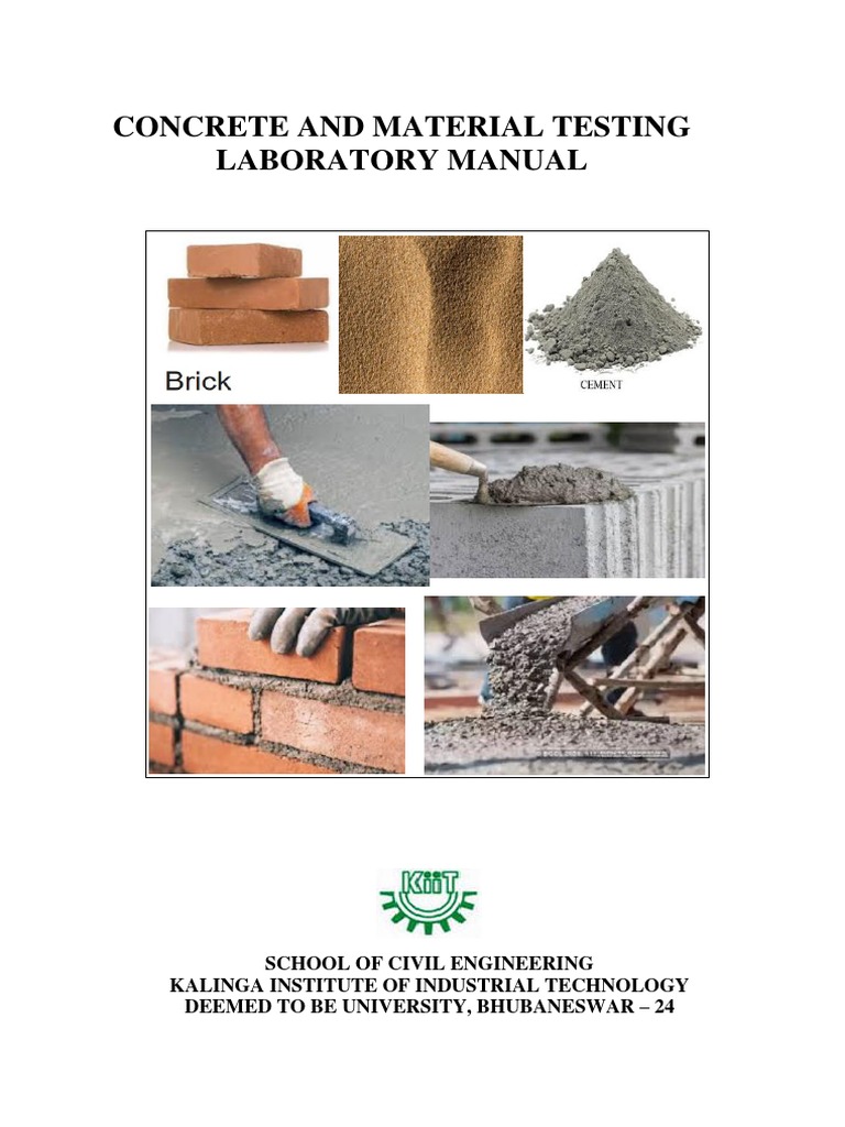 Concrete Testing Laboratory Manual | PDF | Porosity | Concrete
