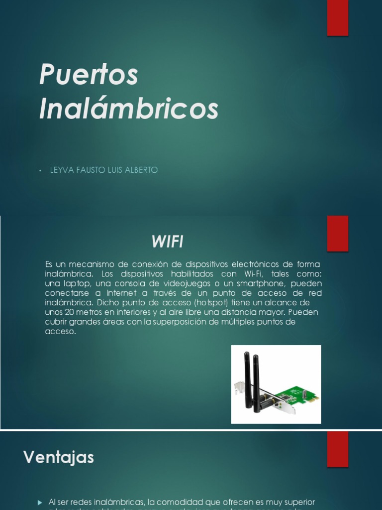 Puertos Inalámbricos | PDF | Wifi | Bluetooth