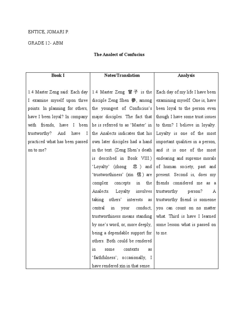 Analect 123 | PDF | Confucius | Analects