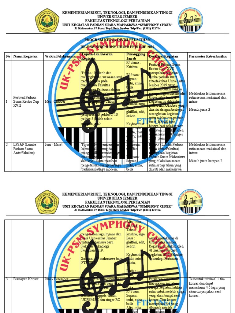Lampiran Form Proker Dan Agenda | PDF