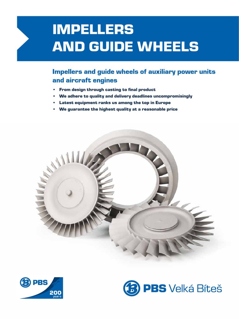 Impellers and Guide Wheels of Auxiliary Power Units and Aircraft ...
