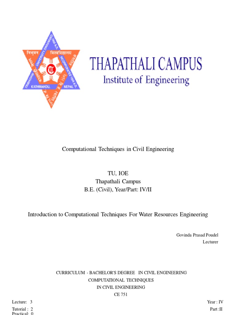 Computational Techniques in Civil Engineering | Download Free PDF ...