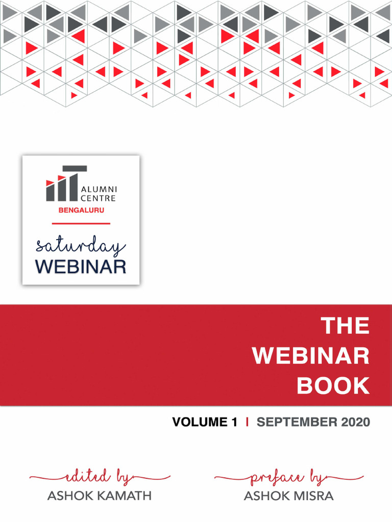 IIT Alumni Centre, Bengaluru Webinar Book-Volume 1 | Download Free PDF ...