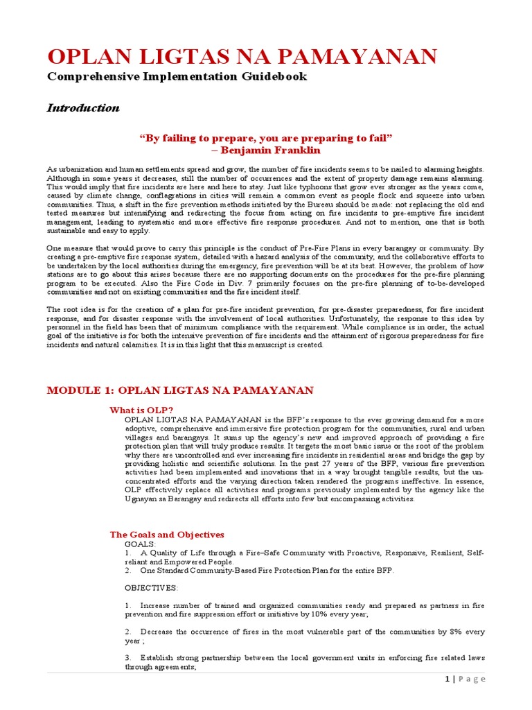 OLP Guide Book | PDF | Emergency Management | Emergency