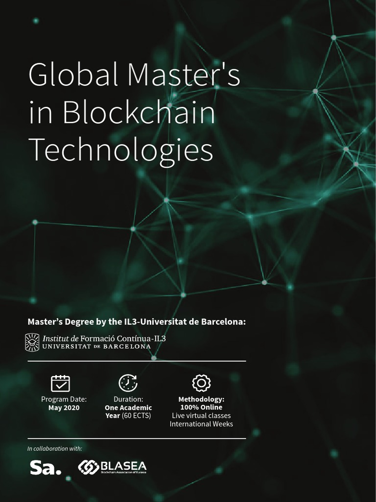 Global Master's in Blockchain Technologies: Master's Degree by The IL3 ...