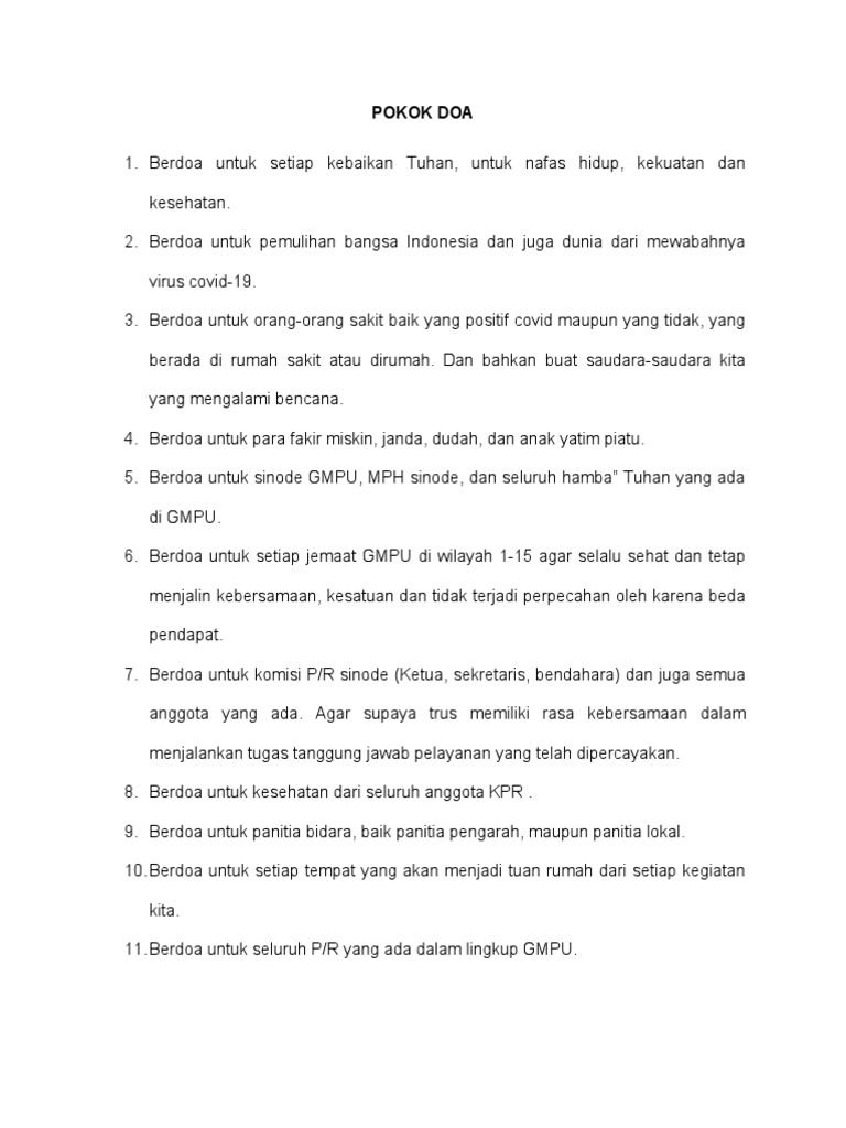 Pokok Doa-1 | PDF