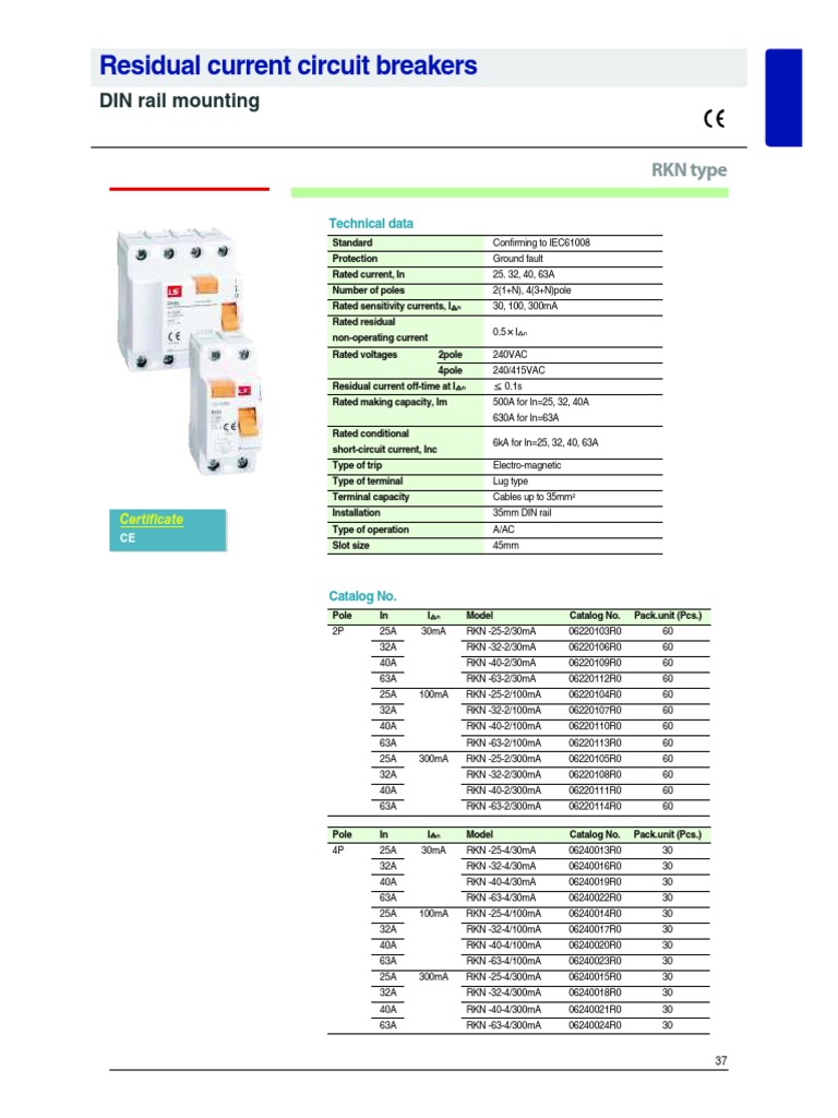 RKN Ficha Técnica | PDF | Electric Power | Equipment