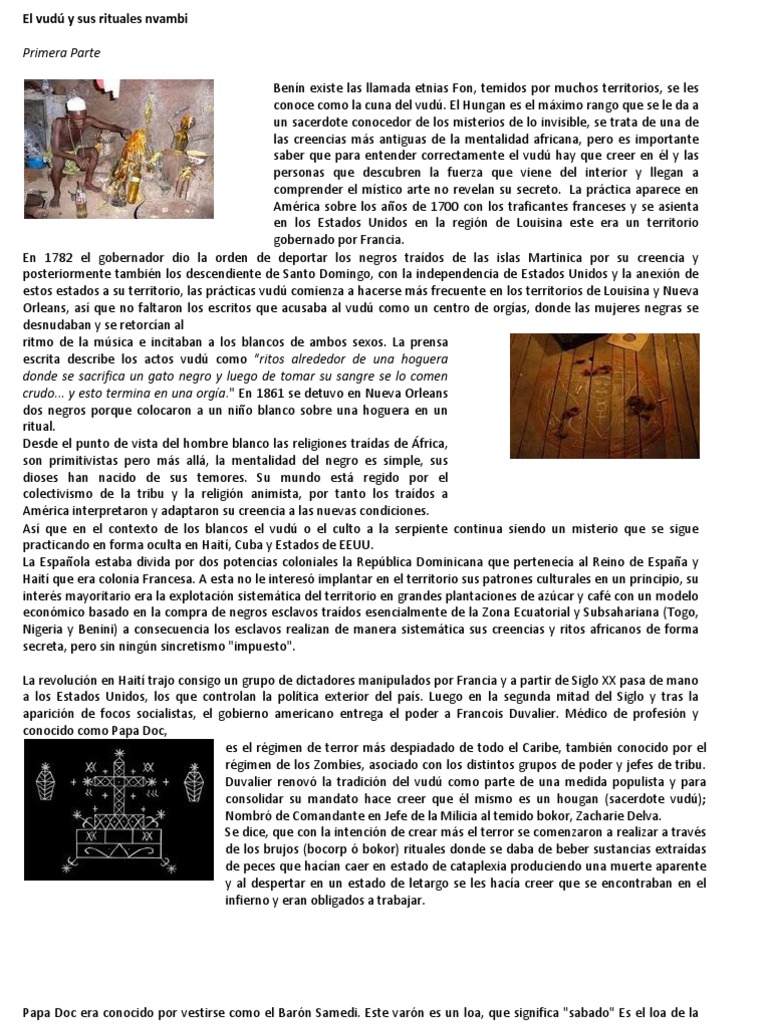 El Vudú y Sus Rituales Nvambi 1 2 3 | PDF