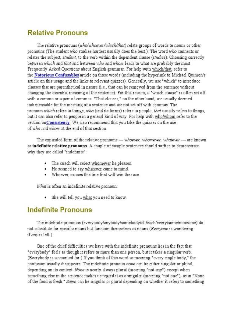 Indefinite Pronouns Explained | PDF | Pronoun | Grammatical Number