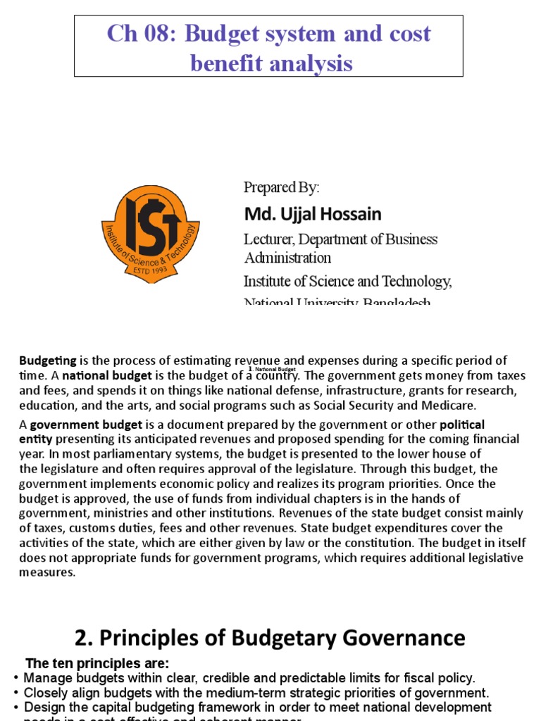 Ch 08 Budget System And Cost Benefit Anlysis Autosaved Pdf Budget
