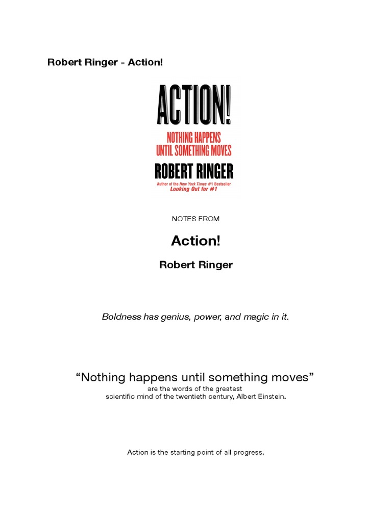 Robert Ringer - Action! PDF | PDF | Truth | Psychological Concepts