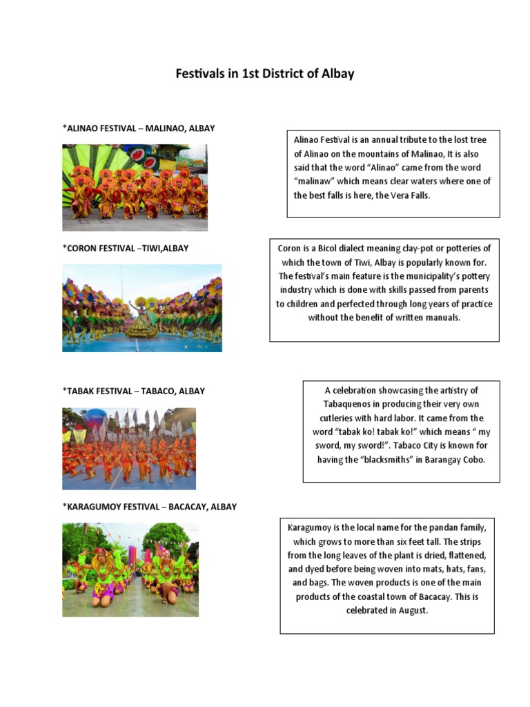 Festivals of Albay's 1st District | PDF