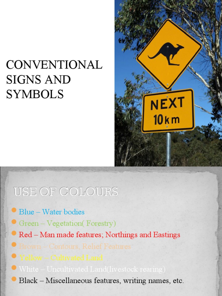 Conventional Signs and Symbols Overview | PDF | Erosion | Earth Sciences