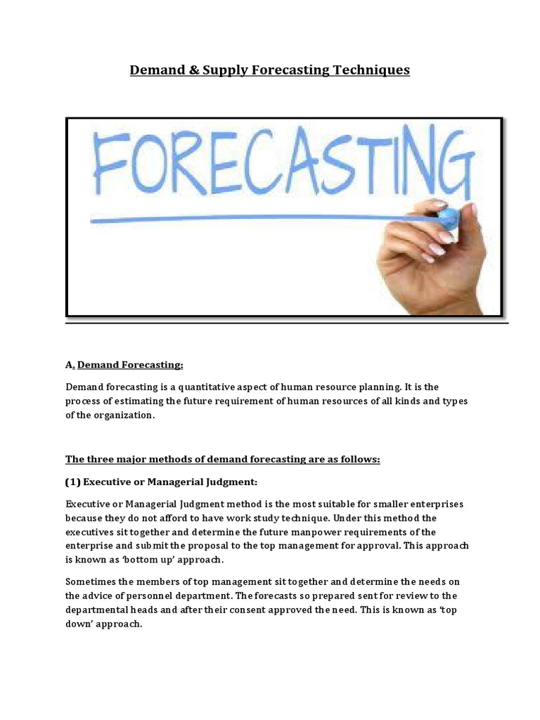 Demand & Supply Forecasting Methods | PDF | Forecasting | Competence ...
