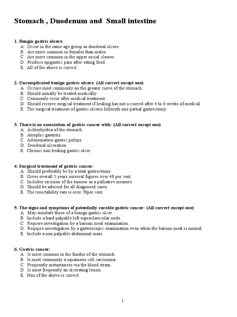 Stomach, Duodenum and Small Intestine 20 | PDF | Crohn's Disease ...