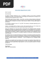 LTI Mindtree Offer Letter | PDF