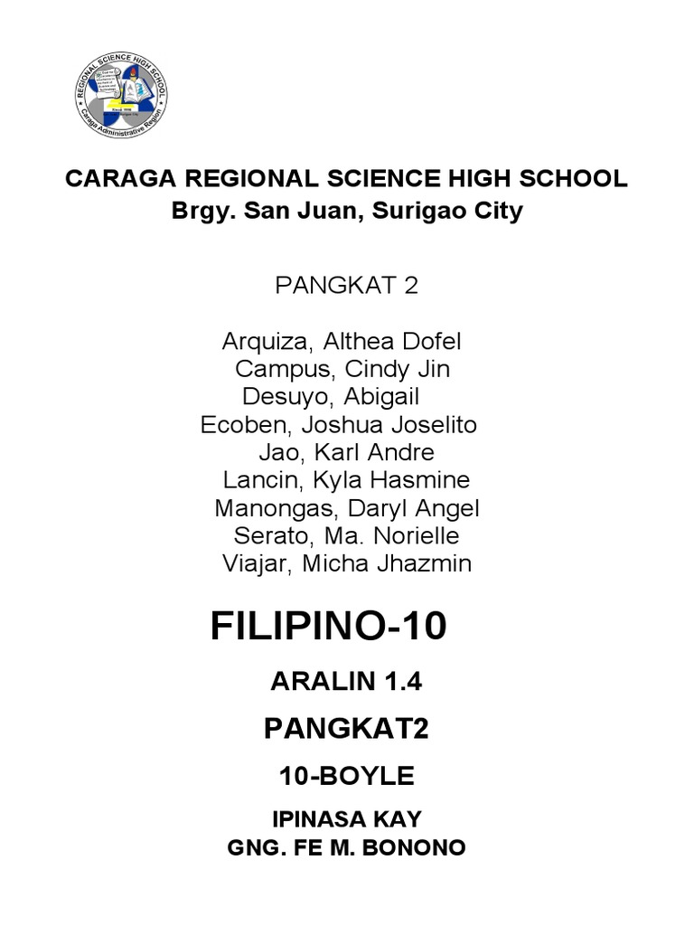 Filipino Aralin 1 4 | PDF