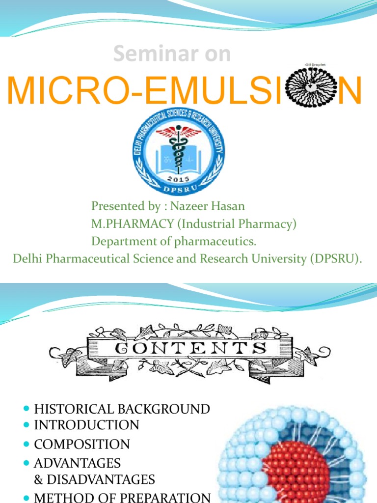 Micro Emulsion | PDF | Emulsion | Surface Science