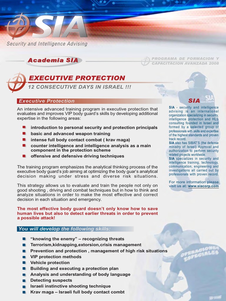 Executive Protection PDF | PDF | Bodyguard | Krav Maga