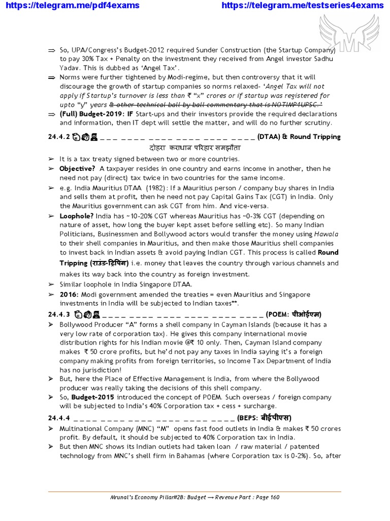 Mrunal's Economy Pillar#2B: Budget Revenue Part: Page 160 | Download ...