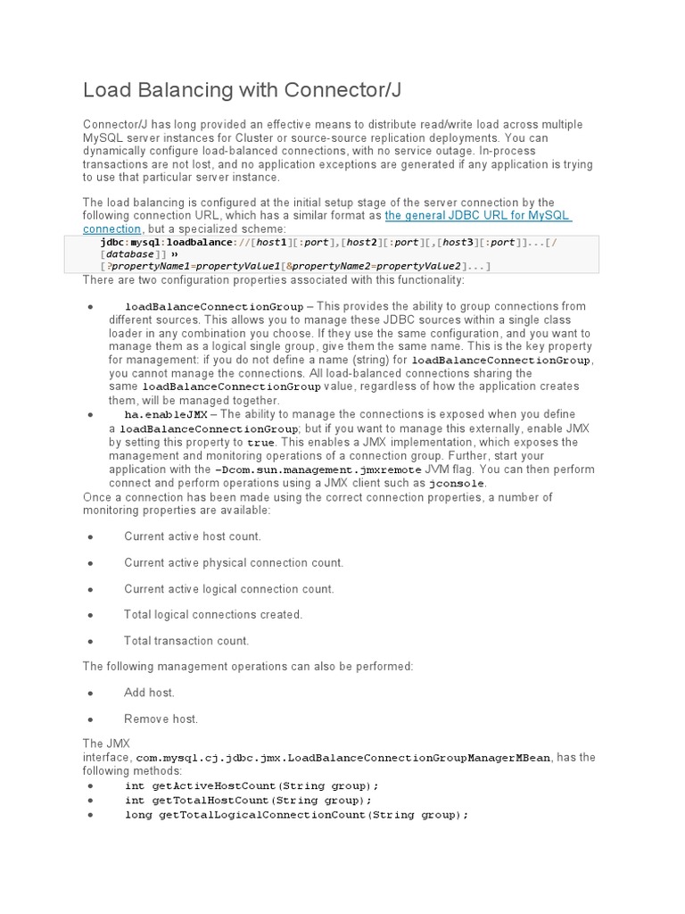 Load Balancing Connector | PDF | Load Balancing (Computing) | Information Technology