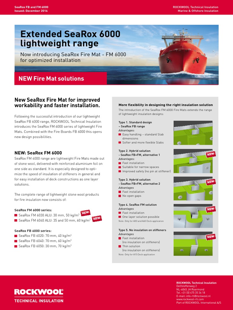 Introduction of SeaRox Fire Mat 6000 for Optimized Lightweight Fire ...