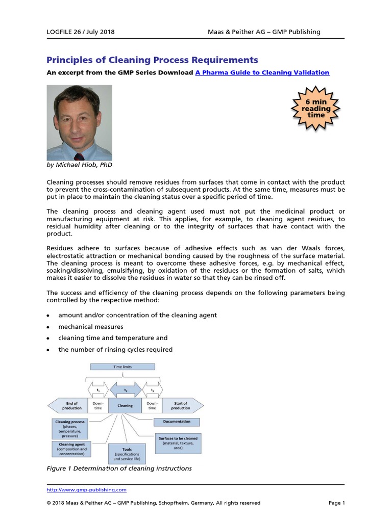 Principles of Cleaning Process Requirements: by Michael Hiob, PHD | PDF ...