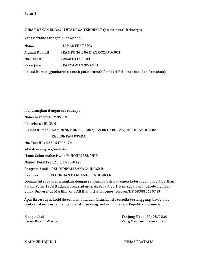 Form 3-Dimas PDF | PDF