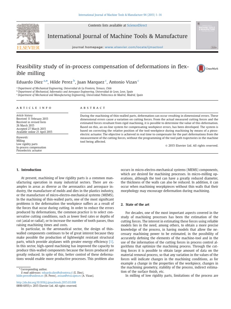 International Journal of Machine Tools & Manufacture: Eduardo Diez ...