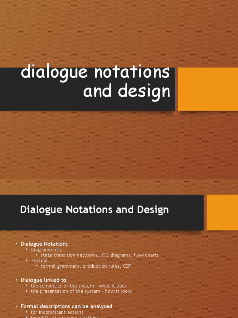 Dialogue Notations and Design | PDF | Menu (Computing) | Double Click
