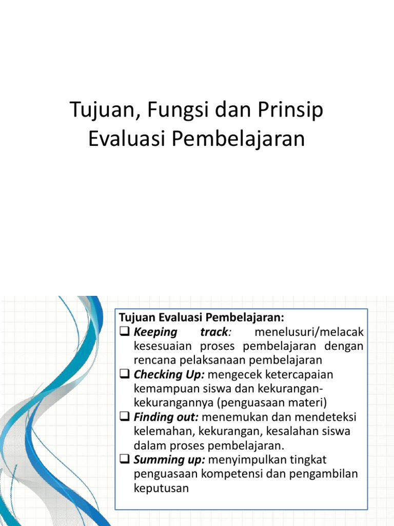 Evaluasi Pembelajaran Efektif | PDF