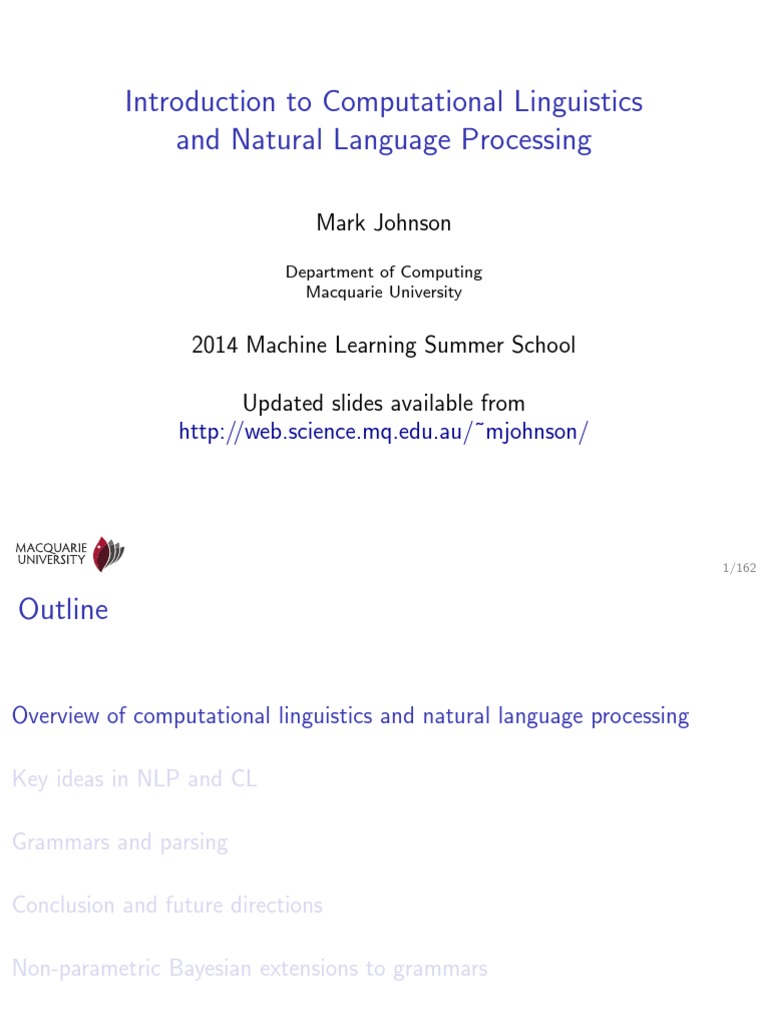 Introduction To Computational Linguistics and Natural Language Processing | PDF | Morphology ...