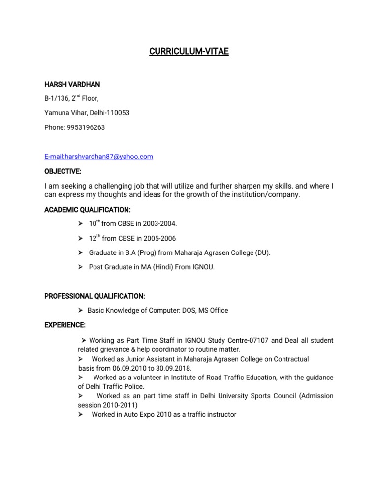 HARSH Resume | PDF