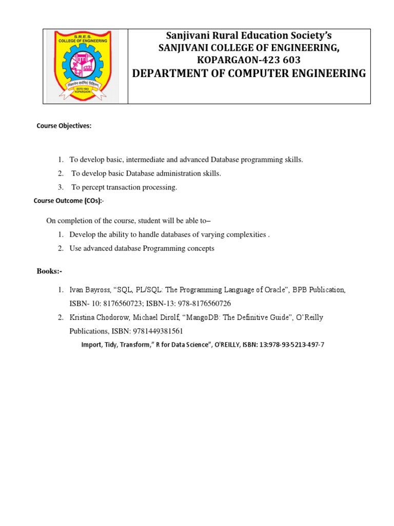 Dbms Lab Experiment List | PDF | Pl/Sql | Sql