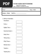 CLASS UKG GK Test Paper St. Anthony Iiiterm Test Paper Our Helpers 2 ...