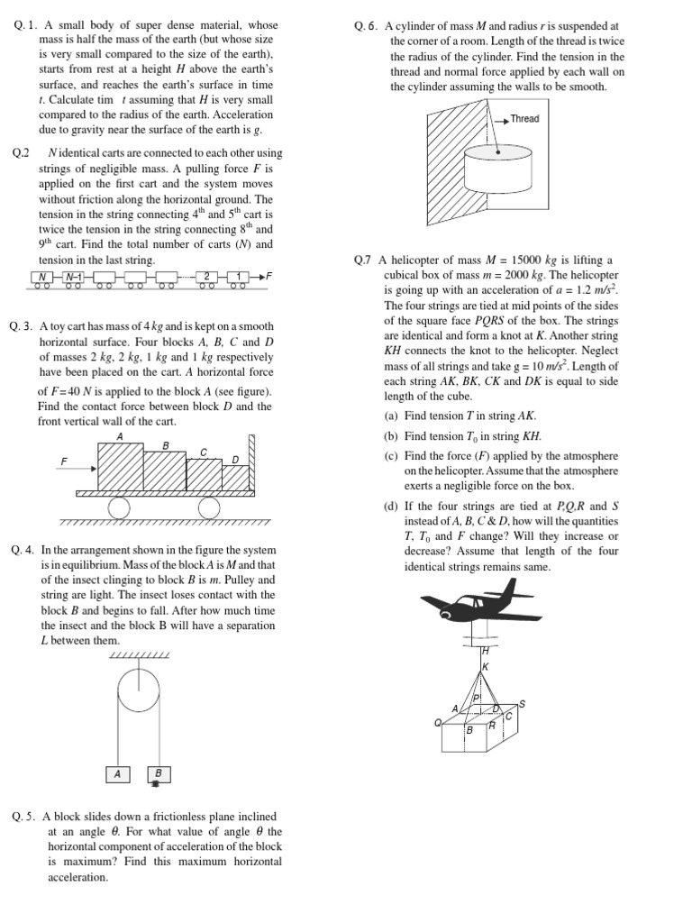 NLM 7 | PDF | Tension (Physics) | Force